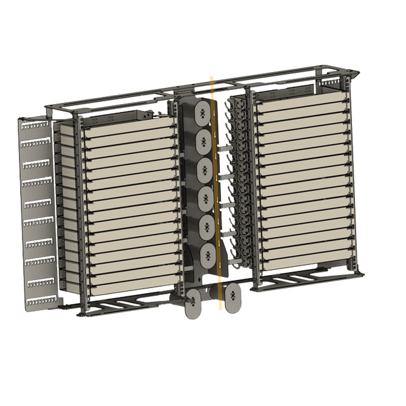 42RU Fibre Management Rack - DexGreen
