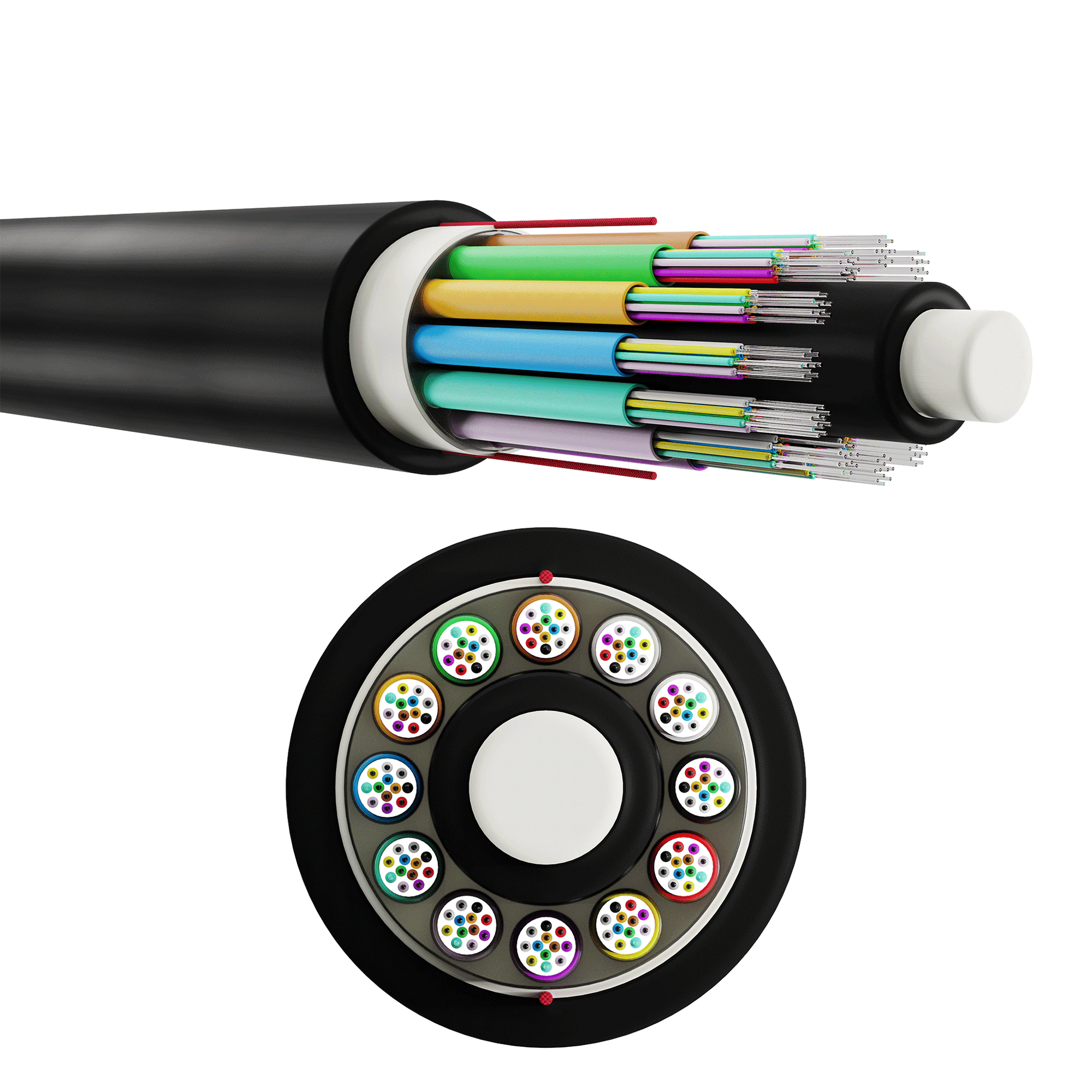 Pulling Fibre Cable - Multicore 144f - DexGreen
