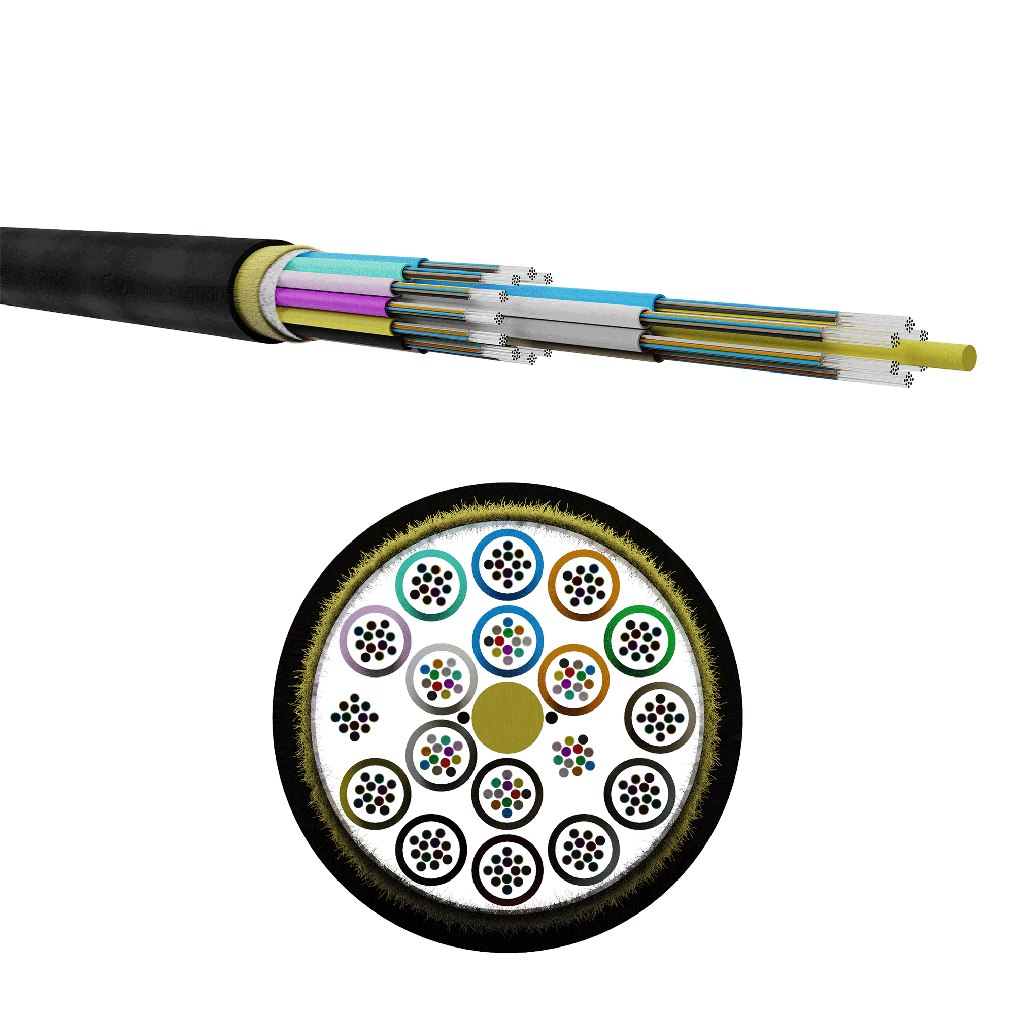Pulling Fibre Cable - Multicore 432f - DexGreen